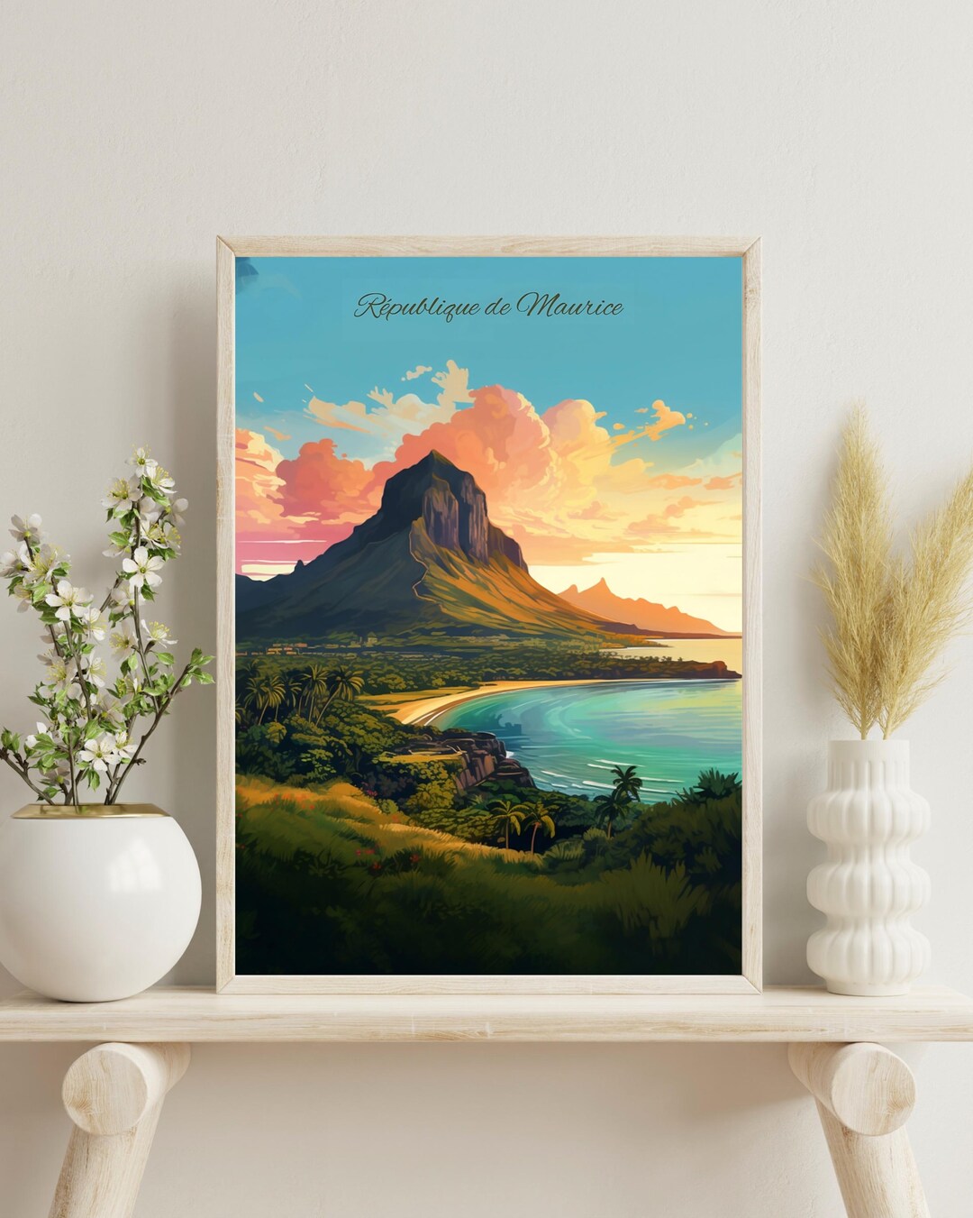 Mauritius Poster, Mauritius Travel Print, Africa Art Lover Gift ...