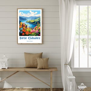 Sete Cidades Poster, Azores Poster, Azores Travel Print, Azores ...