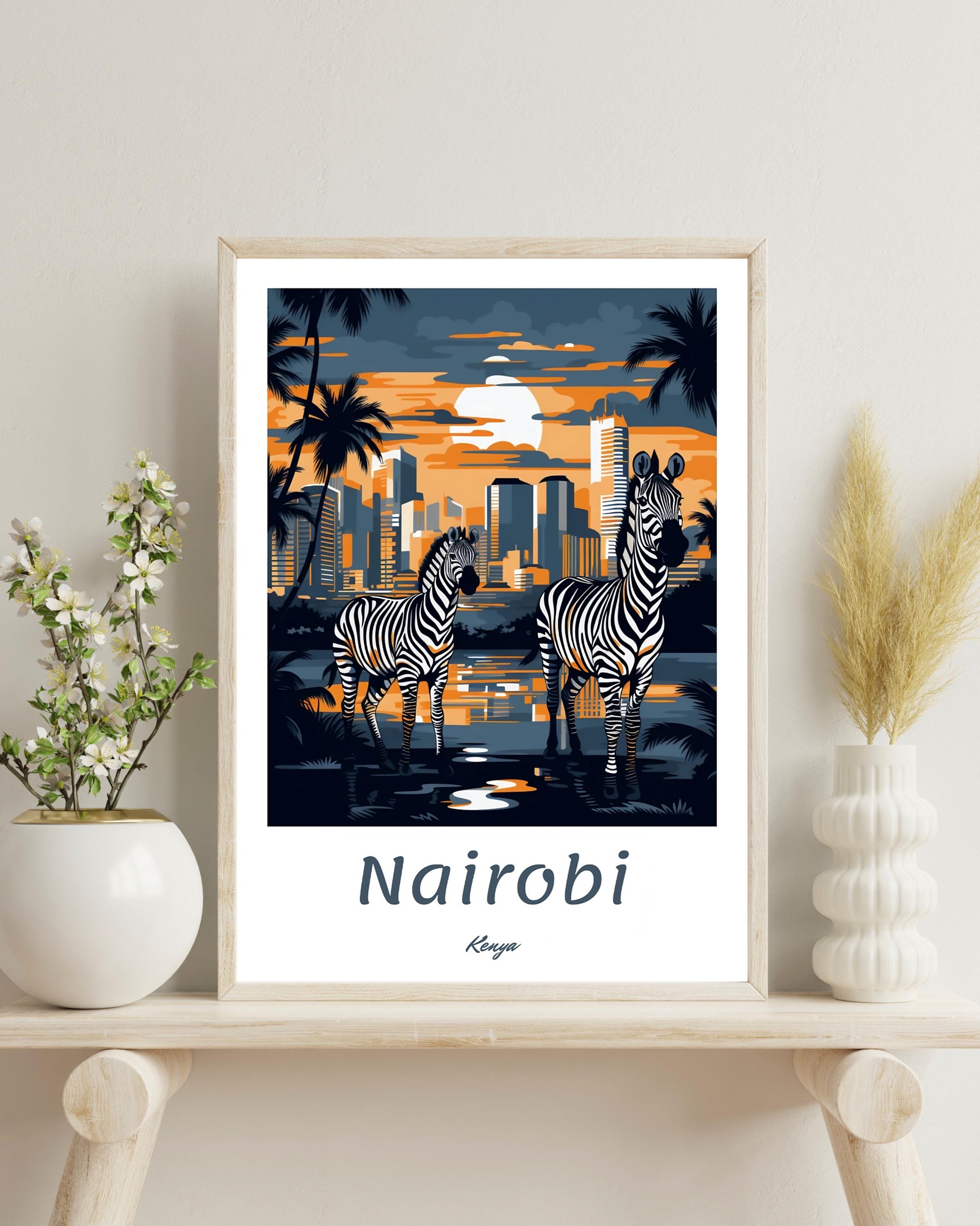 Nairobi Poster, Nairobi Travel Print, Nairobi Gift Art,kenya Travel ...