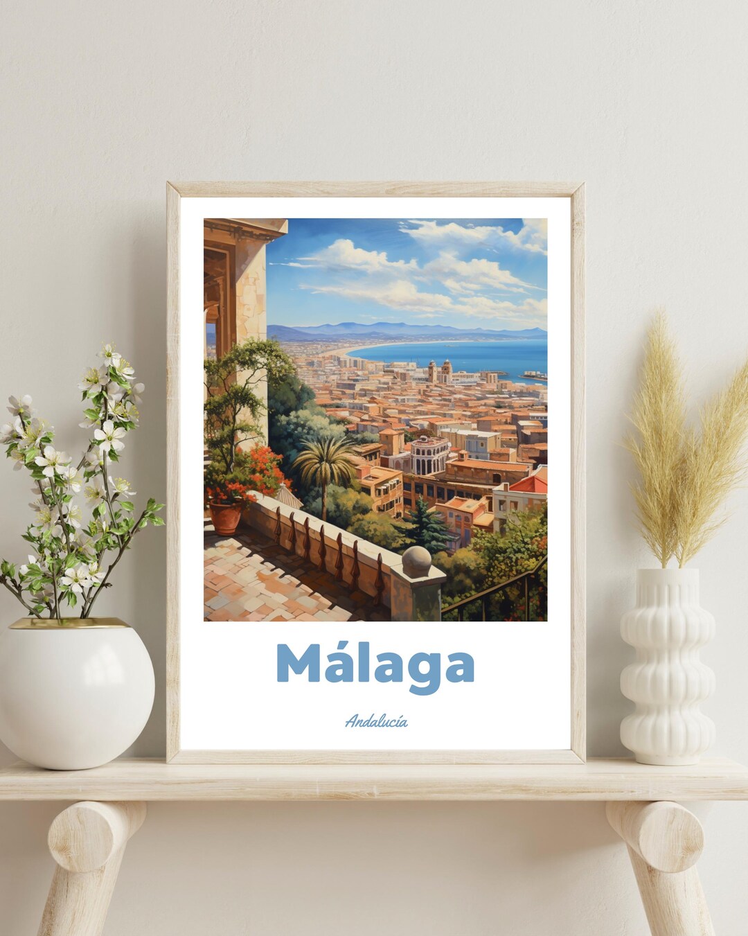 Malaga Poster, Málaga Travel Print, Malaga Artwork, Birthday Gift ...