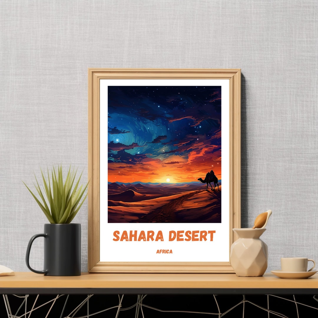 Sahara Desert Poster, Desert Wall Art, Sahara Desert Print,birthday ...