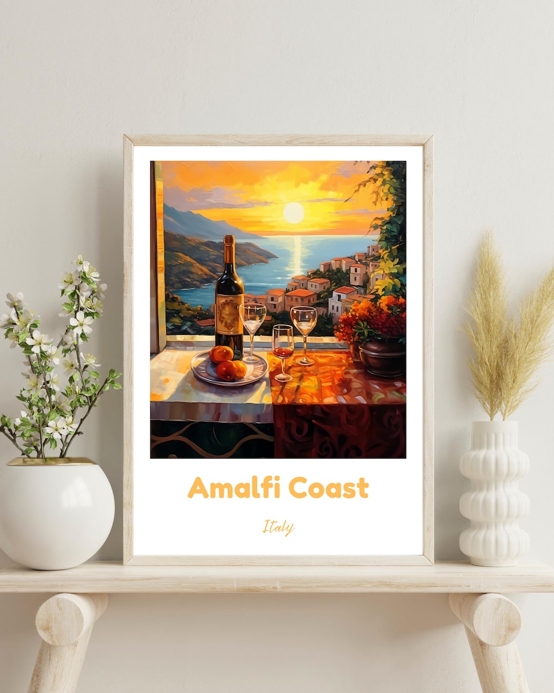 Amalfi Coast Poster, Italy Travel Poster, Italy Print, Italy Poster ...