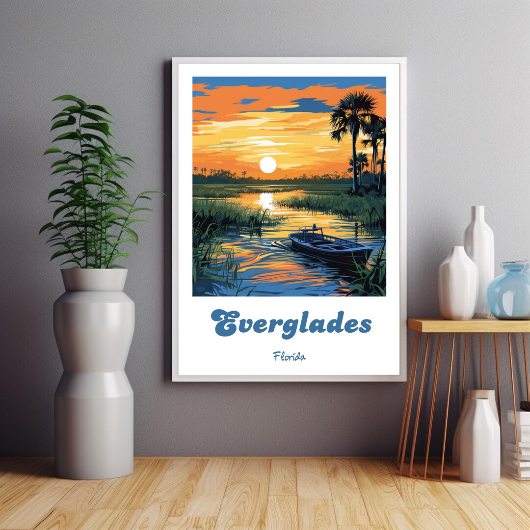 Everglades Poster, Everglades Print, National Park Poster, Everglades ...