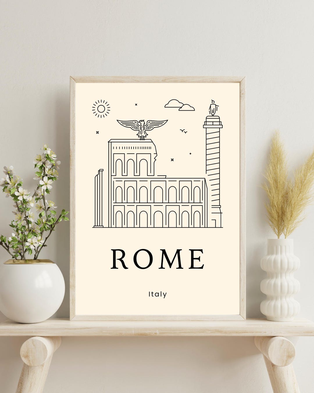 Rome Poster, Colosseum Print, Rome Colosseum Wall Decor, Colosseum Wall ...