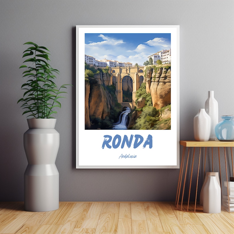 Ronda Poster, Ronda Travel Print, Spain Travel Poster, Ronda Wall Decor ...