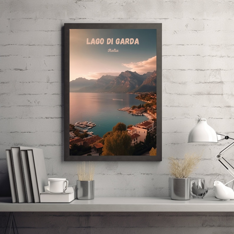 Lago Di Garda Poster, Lake Garda Poster, Lake Garda Print, Lake ...
