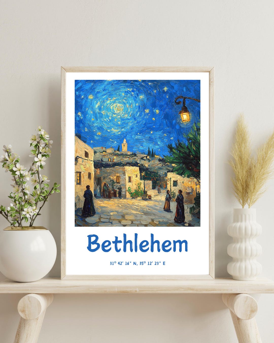 Bethlehem Poster, Bethlehem Print, Bethlehem Wall Art, Christmas Gift ...