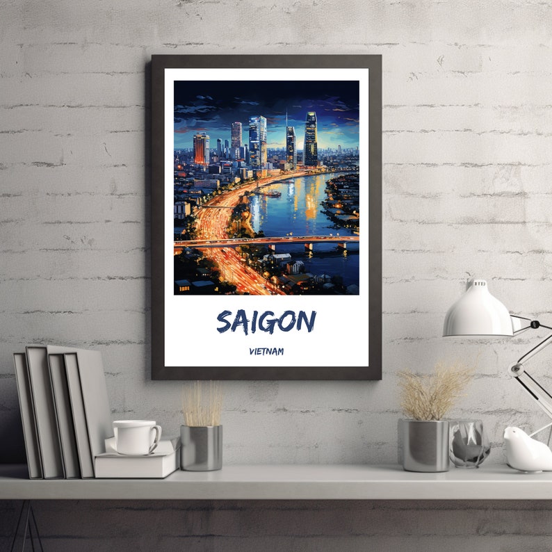 Saigon Poster, Saigon Travel Print, Vietnam Art Print, Ho Chi Minh ...