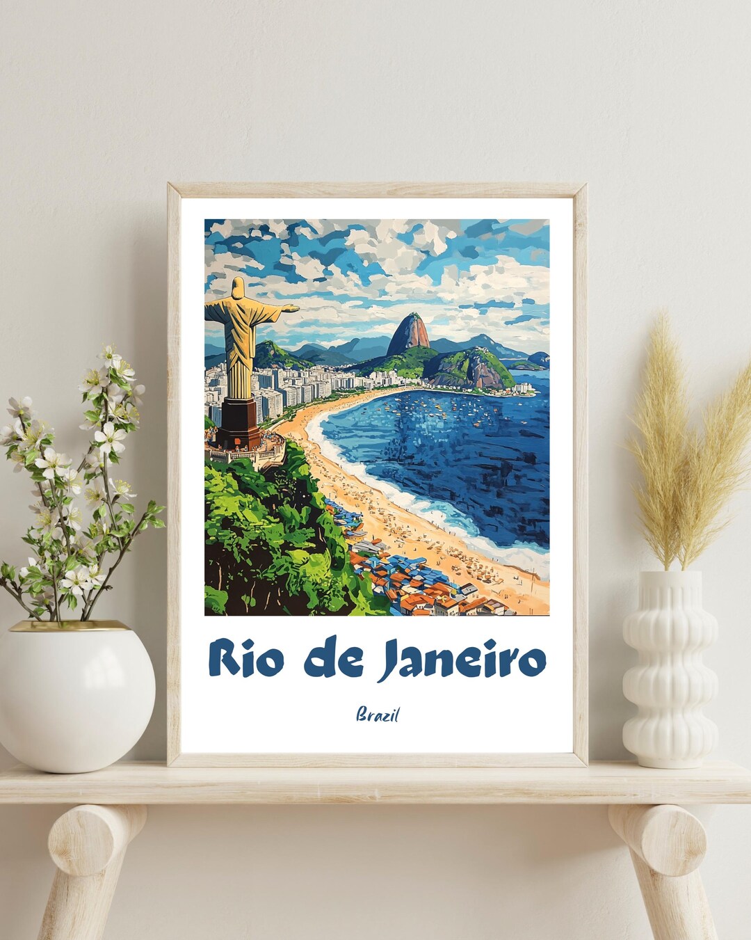 Rio De Janeiro Poster, Brazil Print, Rio De Janeiro Beach Decor, Gift ...