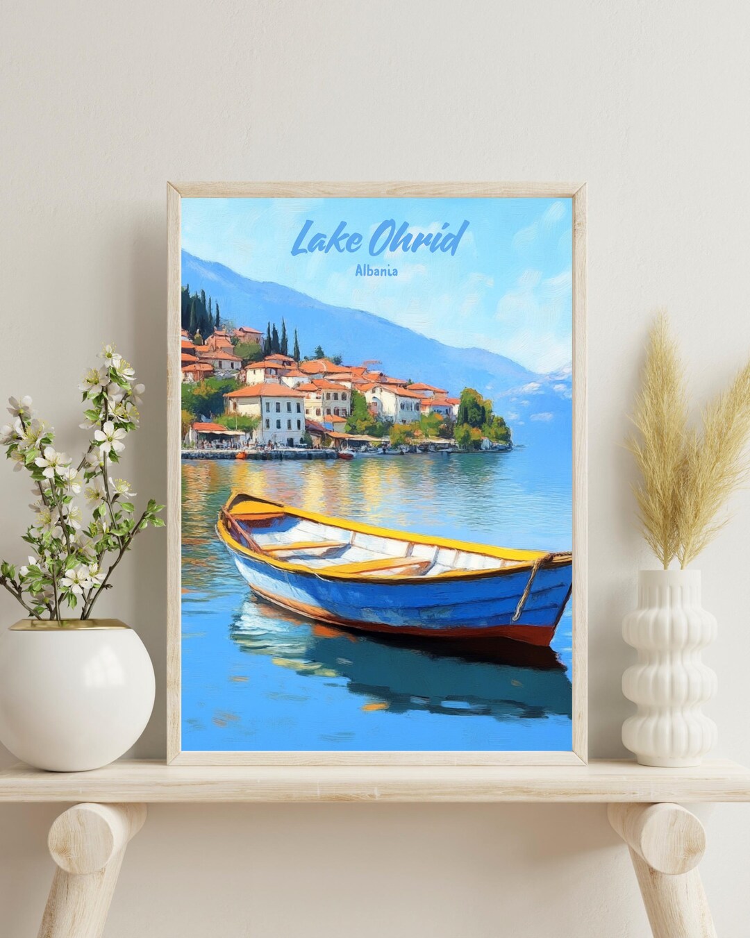 Lake Ohrid Poster, Lake Ohrid Wall Art, Lake Ohrid Print, Ohrid Travel ...