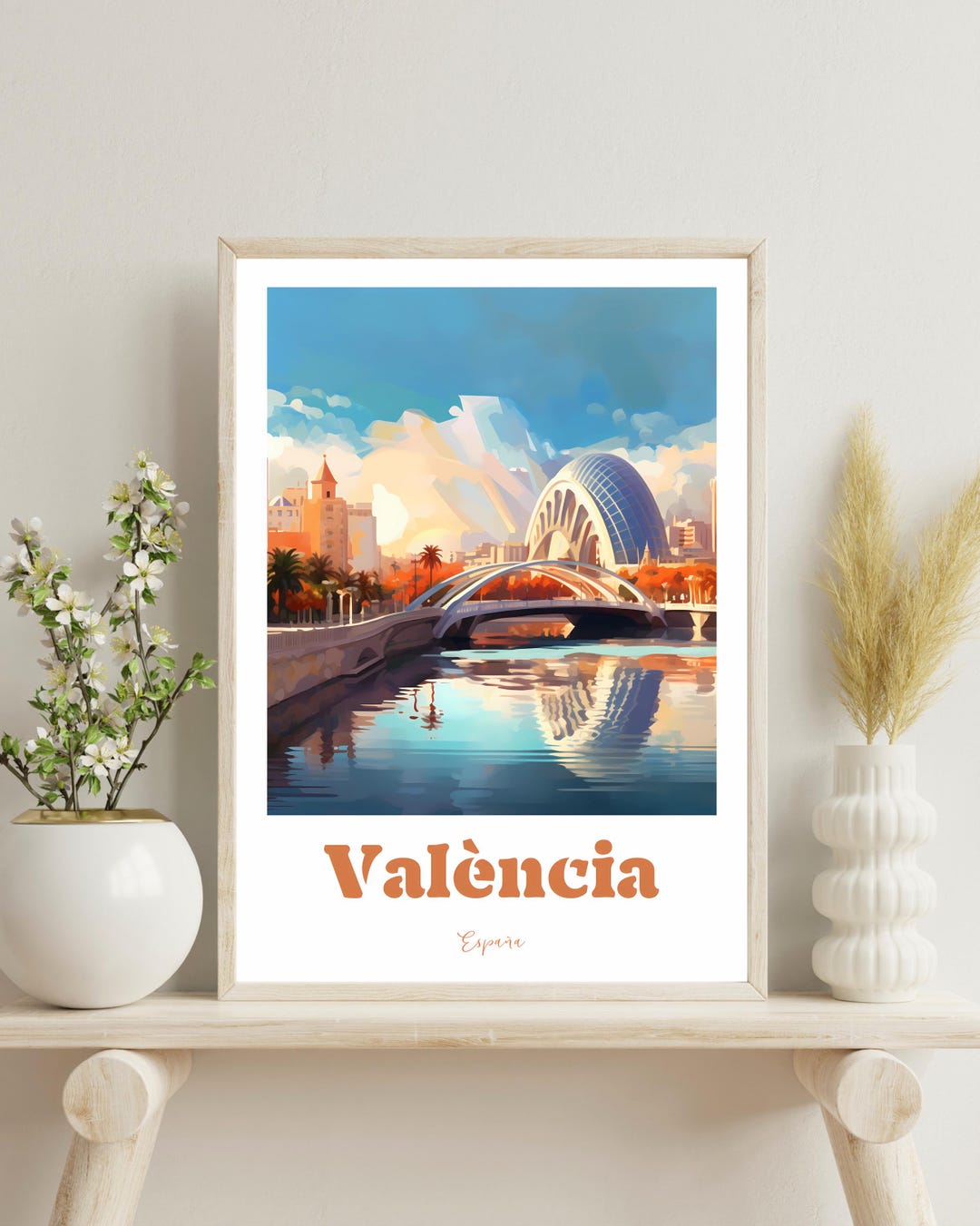 Valencia Spain Poster, Valencia Travel Print Wall Art, Valencia Art ...