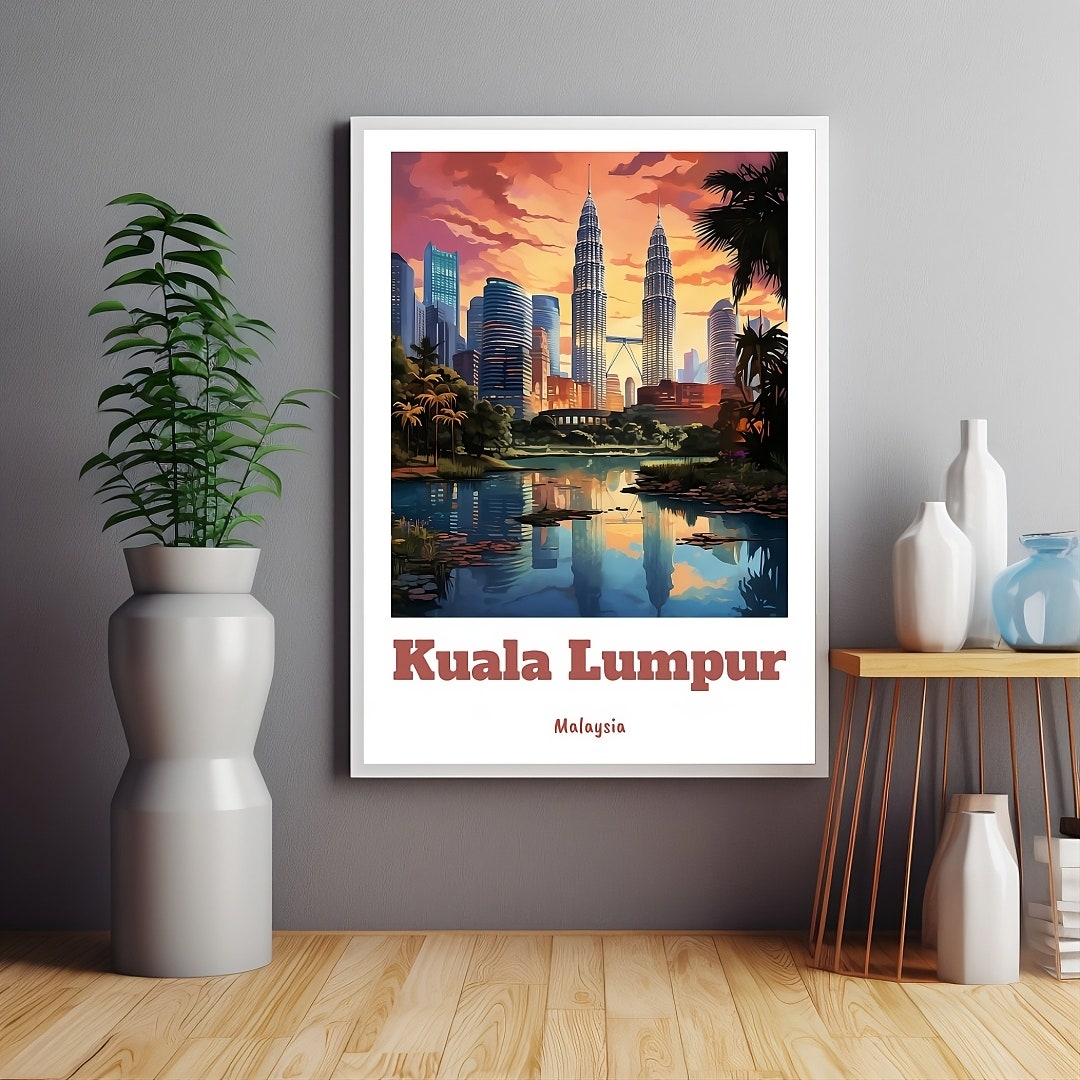 Kuala Lumpur Poster, Kuala Lumpur Print, Kuala Lumpur Travel Poster ...