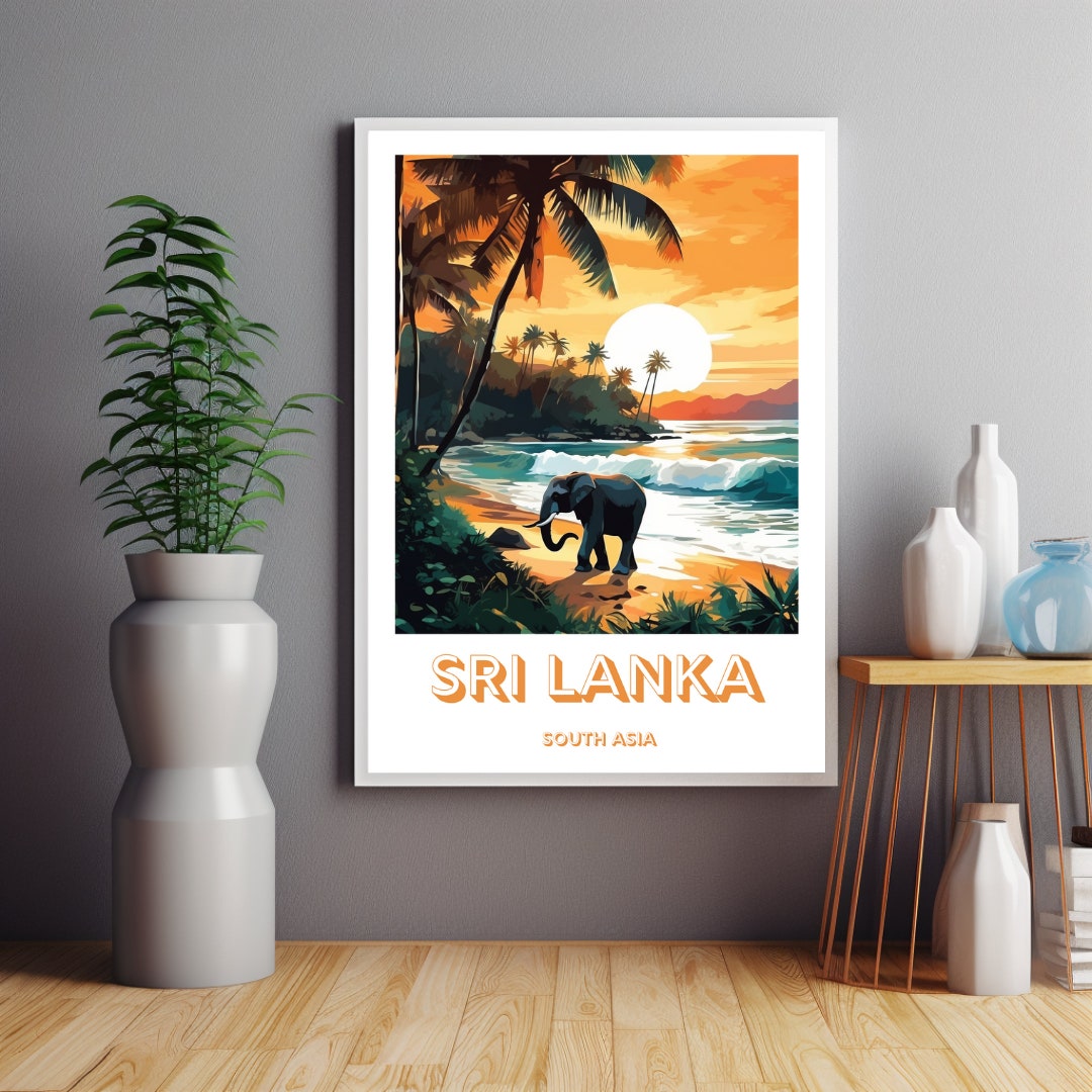 Sri Lanka Poster, Sri Lanka Traditional Travel Print, Sri Lanka Travel ...