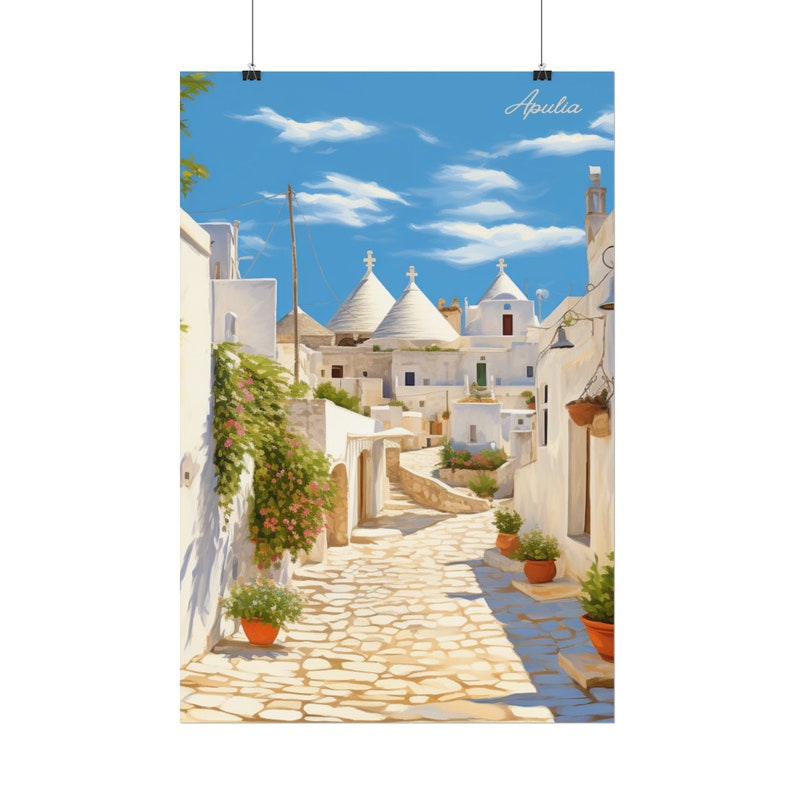 Apulia Poster, Apulia Travel Poster, Apulia Wall Art, Puglia Wall Art ...