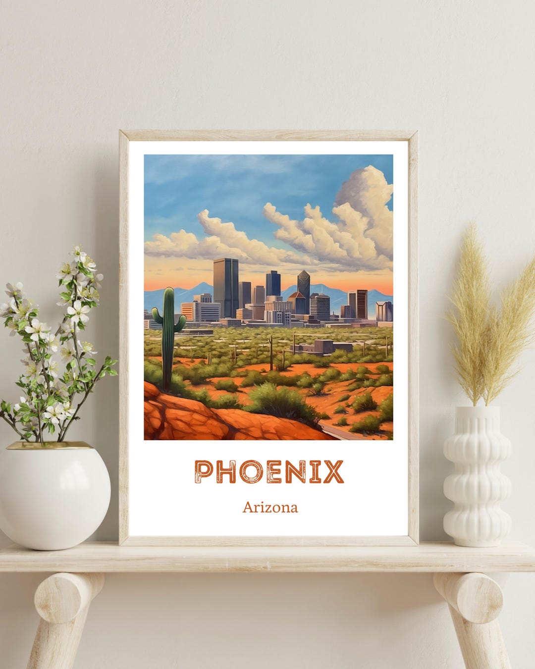 Phoenix Arizona Poster, Phoenix Arizona Travel Print, Phoenix Wall Art ...