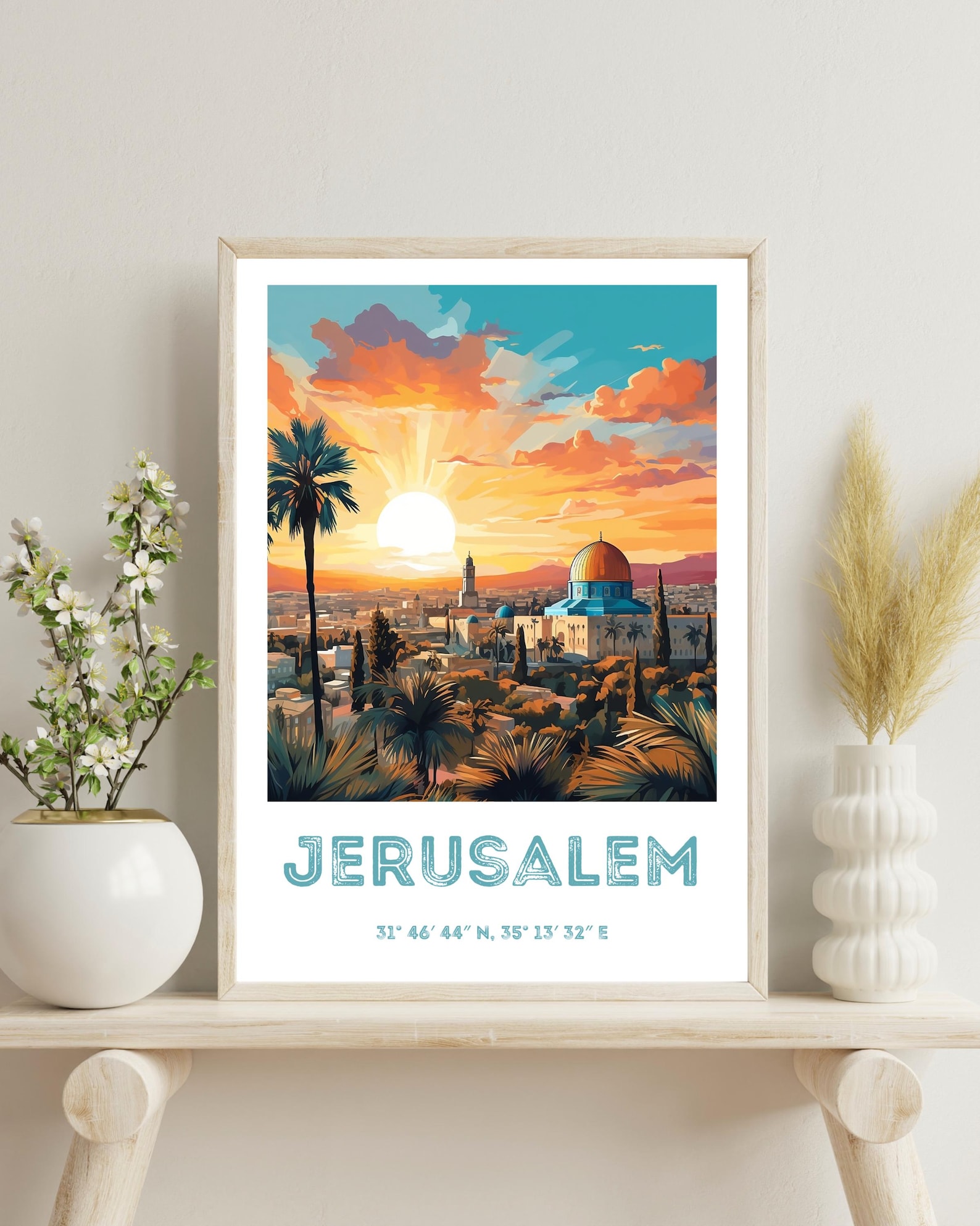 Jerusalem Poster, Jerusalem Wall Art, Jerusalem Print, Israel Travel ...
