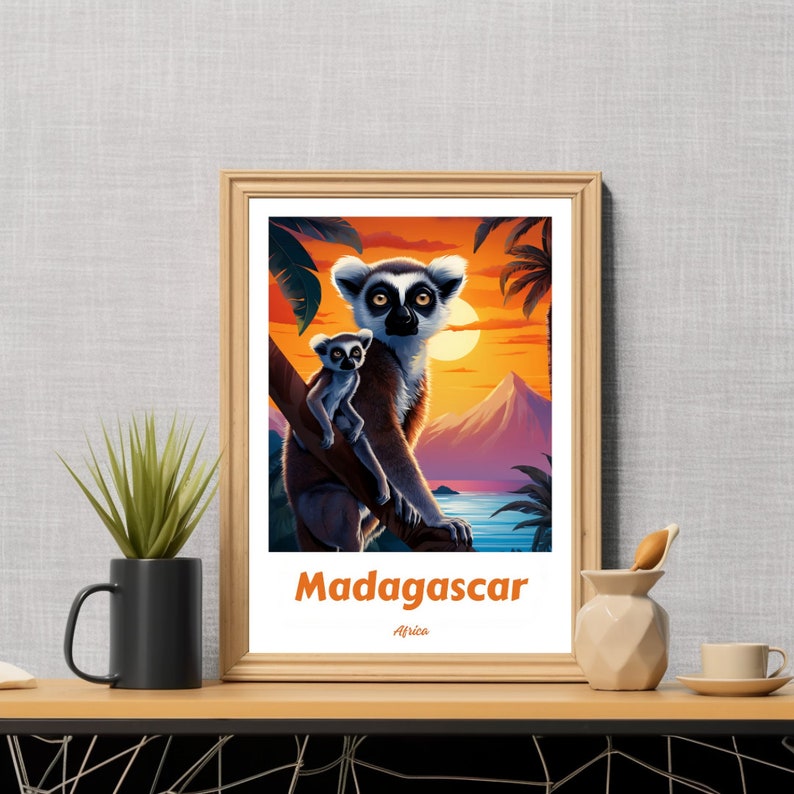 Madagascar Poster Madagascar Travel Print Madagascar Art - Etsy