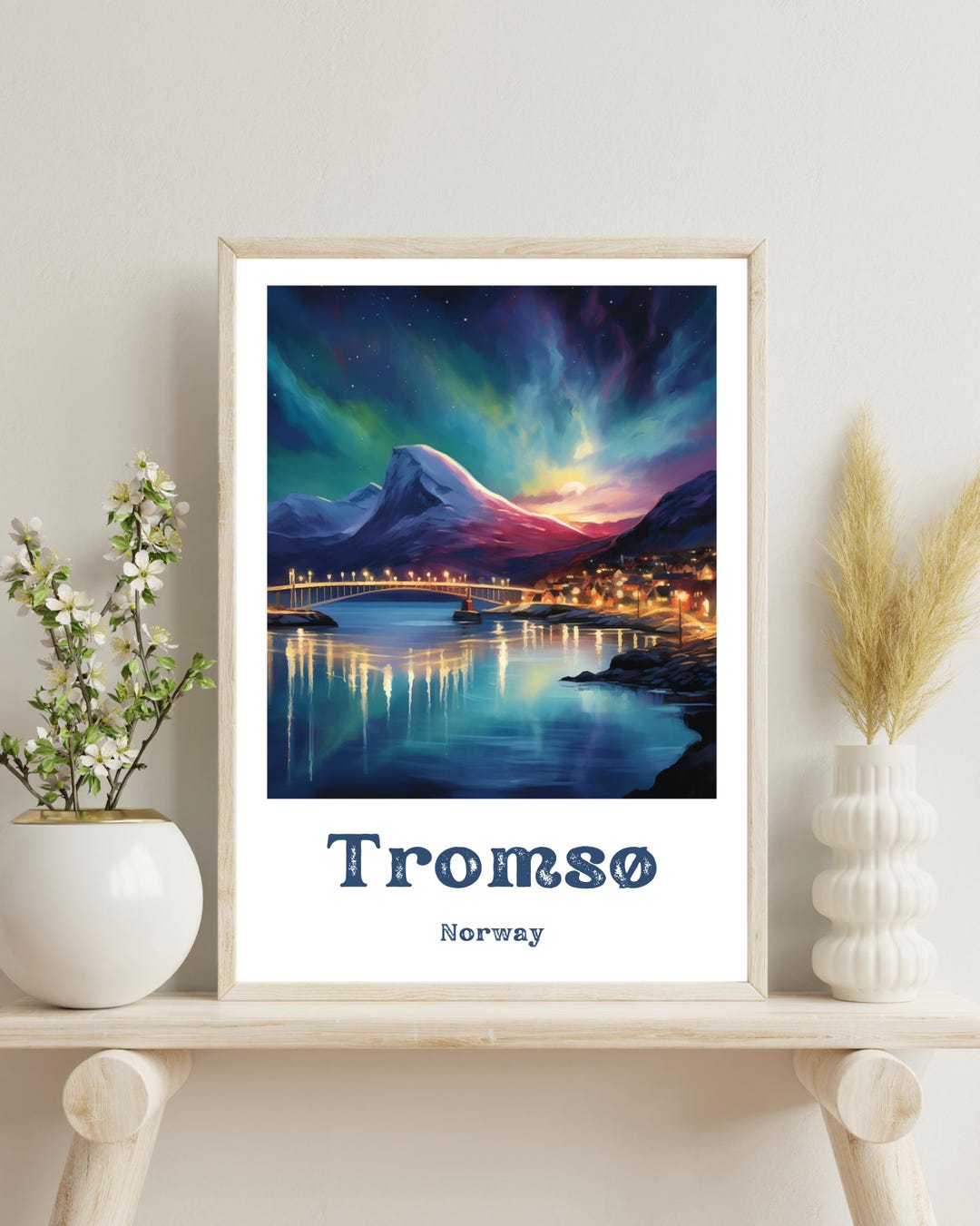 Tromso Poster, Tromso Art Print, Tromso Norway Illustration, Norway ...
