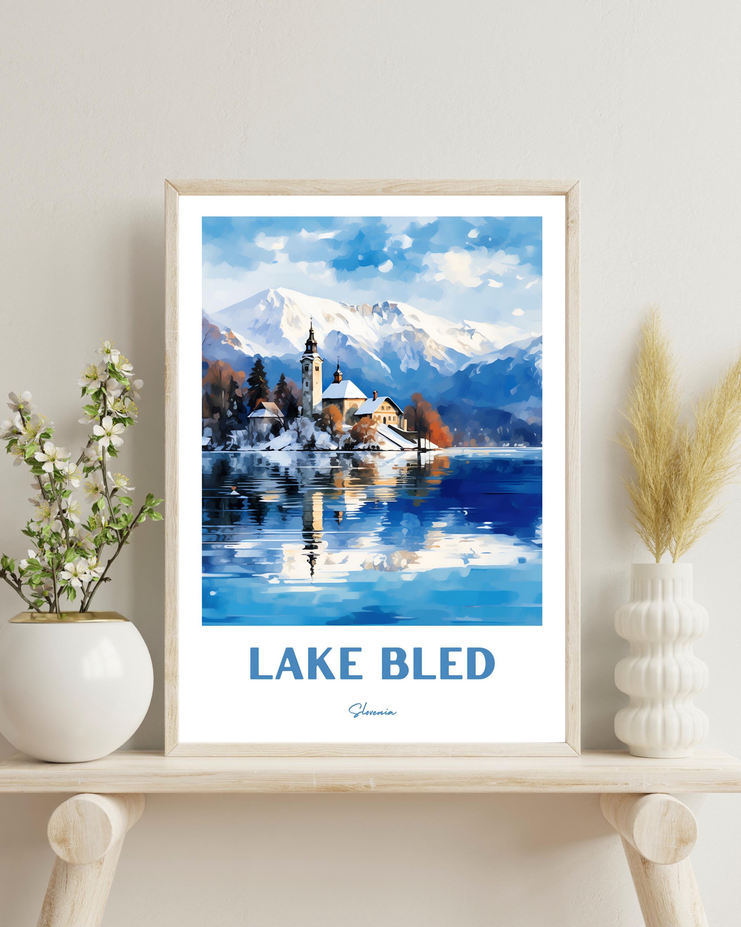Lake Bled Poster, Lake Bled Print, Lake Bled Travel Print, Lake Bled ...