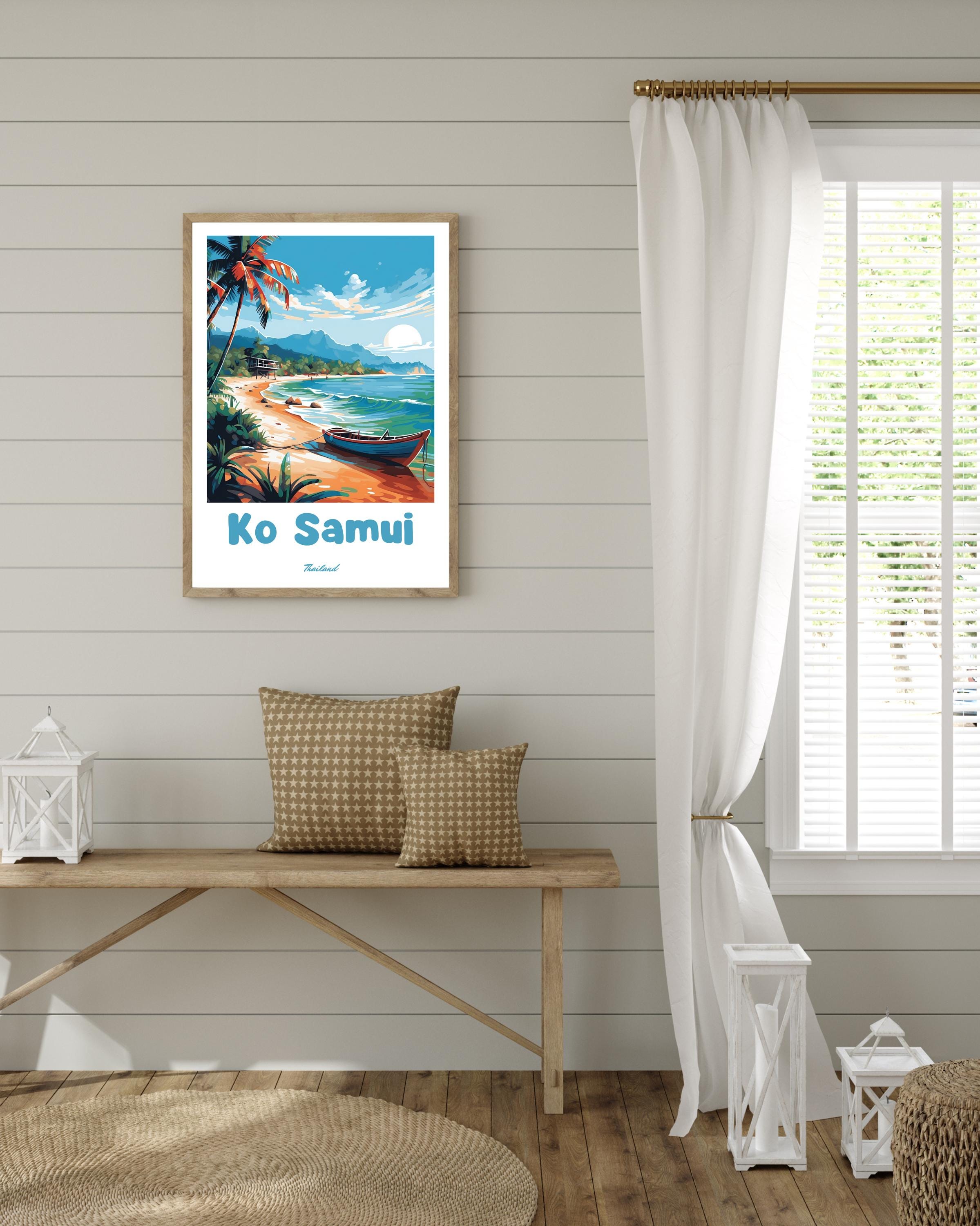 Ko Samui Poster, Ko Samui Travel Print, Wall Art Ko Samui, Thailand ...