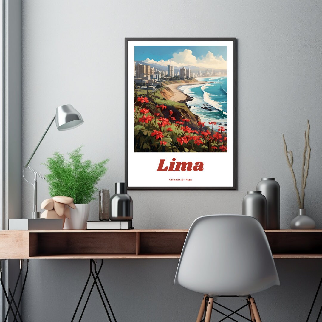 Lima Poster Lima Travel Print Peru Poster Lima Wall Art - Etsy