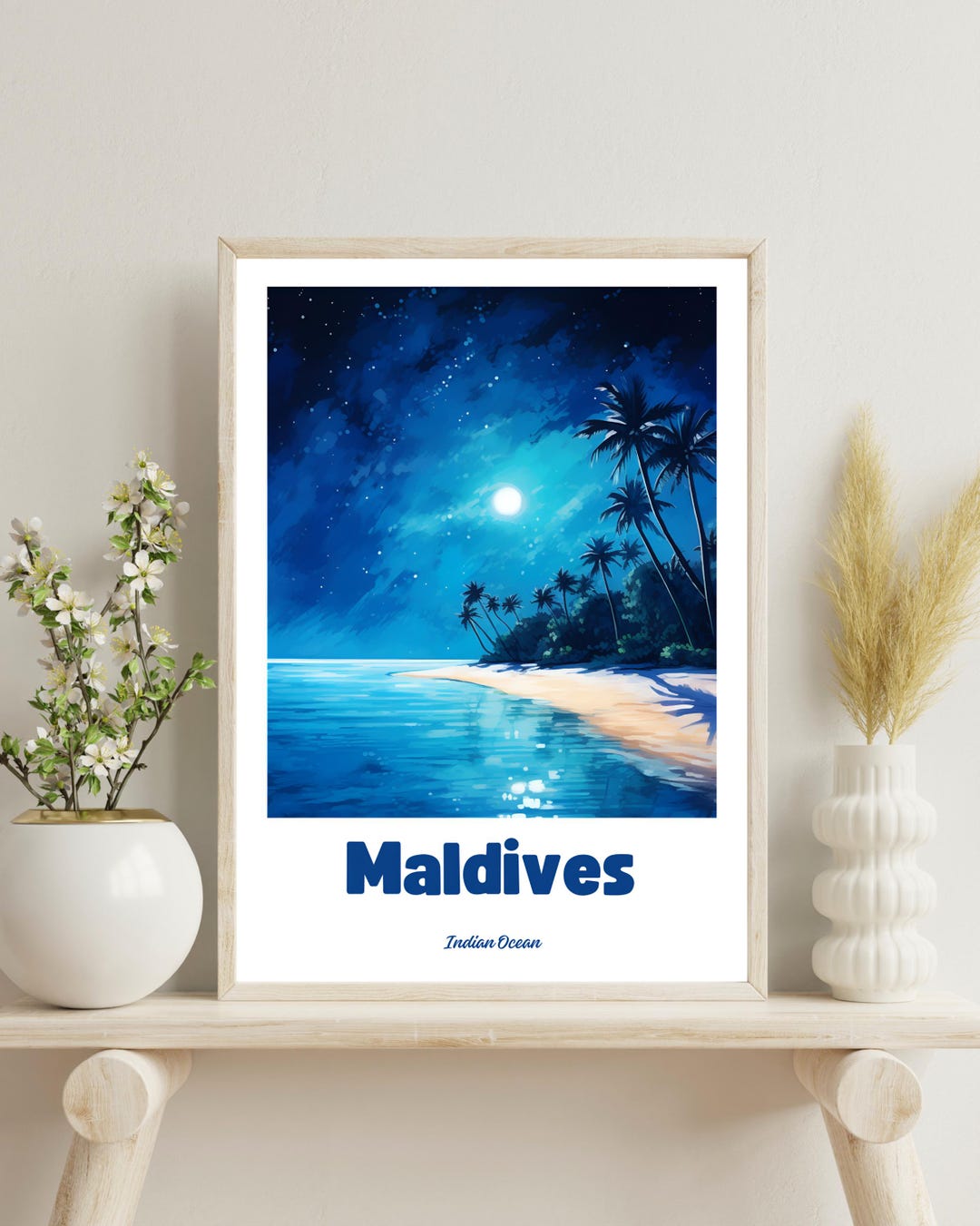 Maldives Poster, Maldives Wall Art, Maldives Art Print, Maldives ...