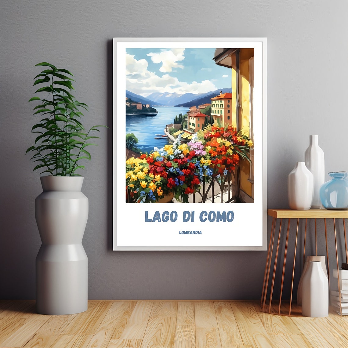 Lago Di Como Poster, Lake Como Travel Print, Lake Como Poster, Italy ...