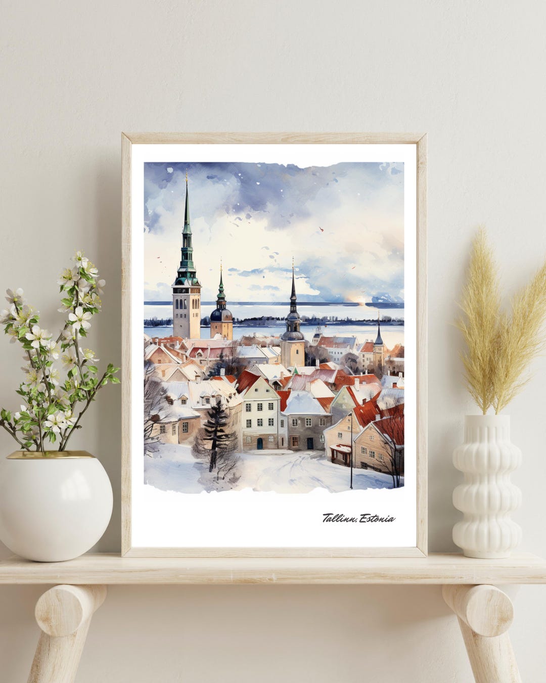 Tallinn Estonia Poster, Wall Art for Living Room, Gift for Travel ...