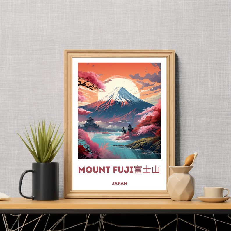Mount Fuji Poster, Mount Fuji Travel Poster, Mount Fuji Print, Japan Art Print, Mount Fuji Wall ...