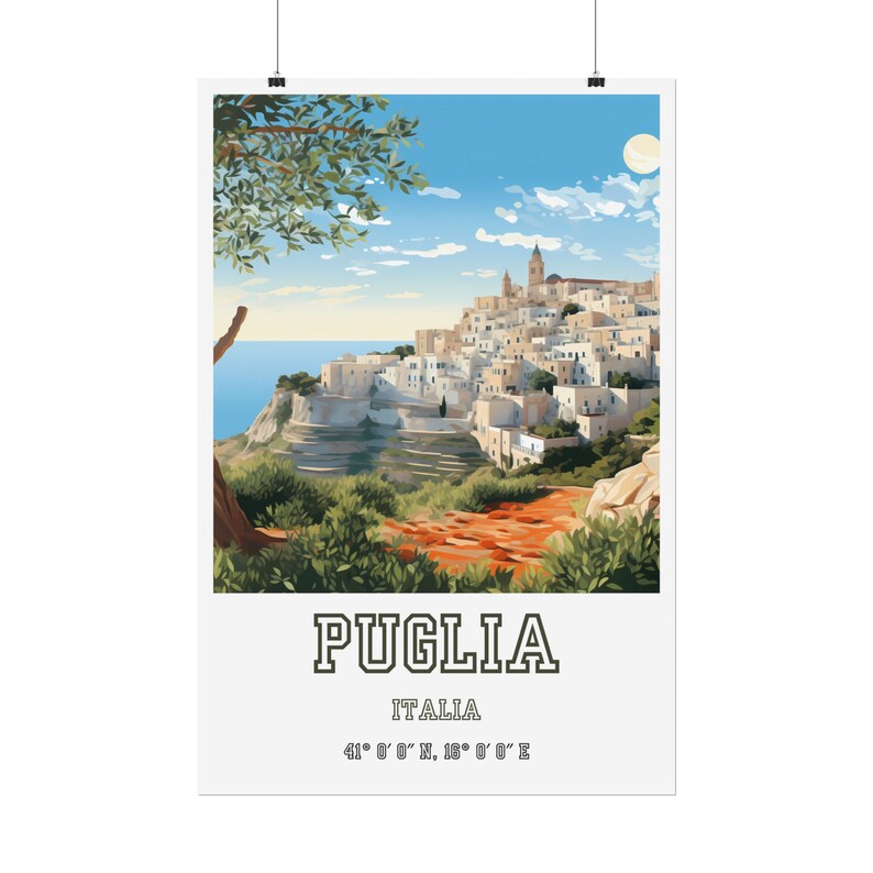 Puglia Poster, Apulia Travel Poster, Apulia Wall Art, Puglia Wall Art ...
