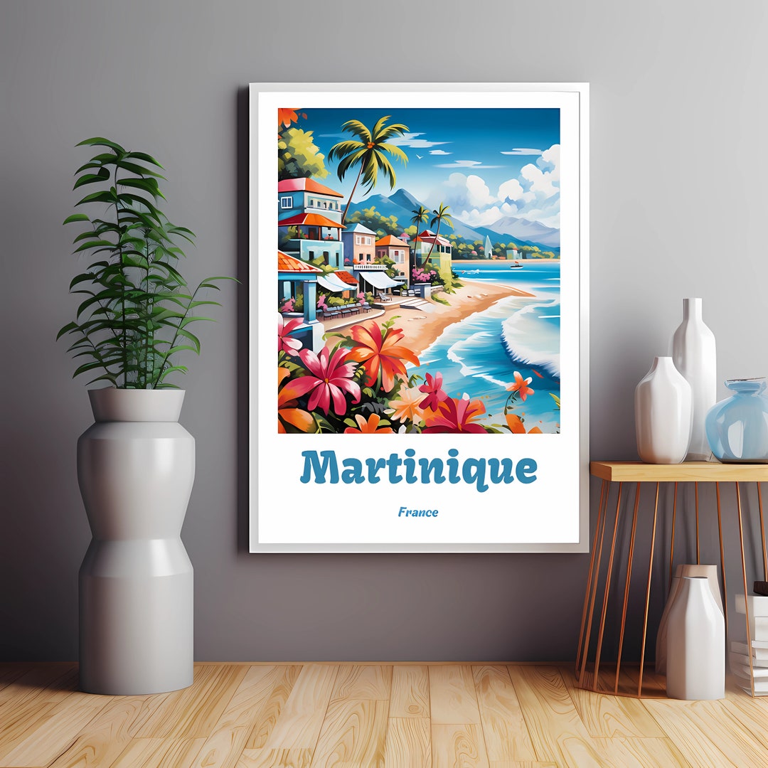 Martinique Poster, Martinique Travel Print, Caribbean Travel Print ...