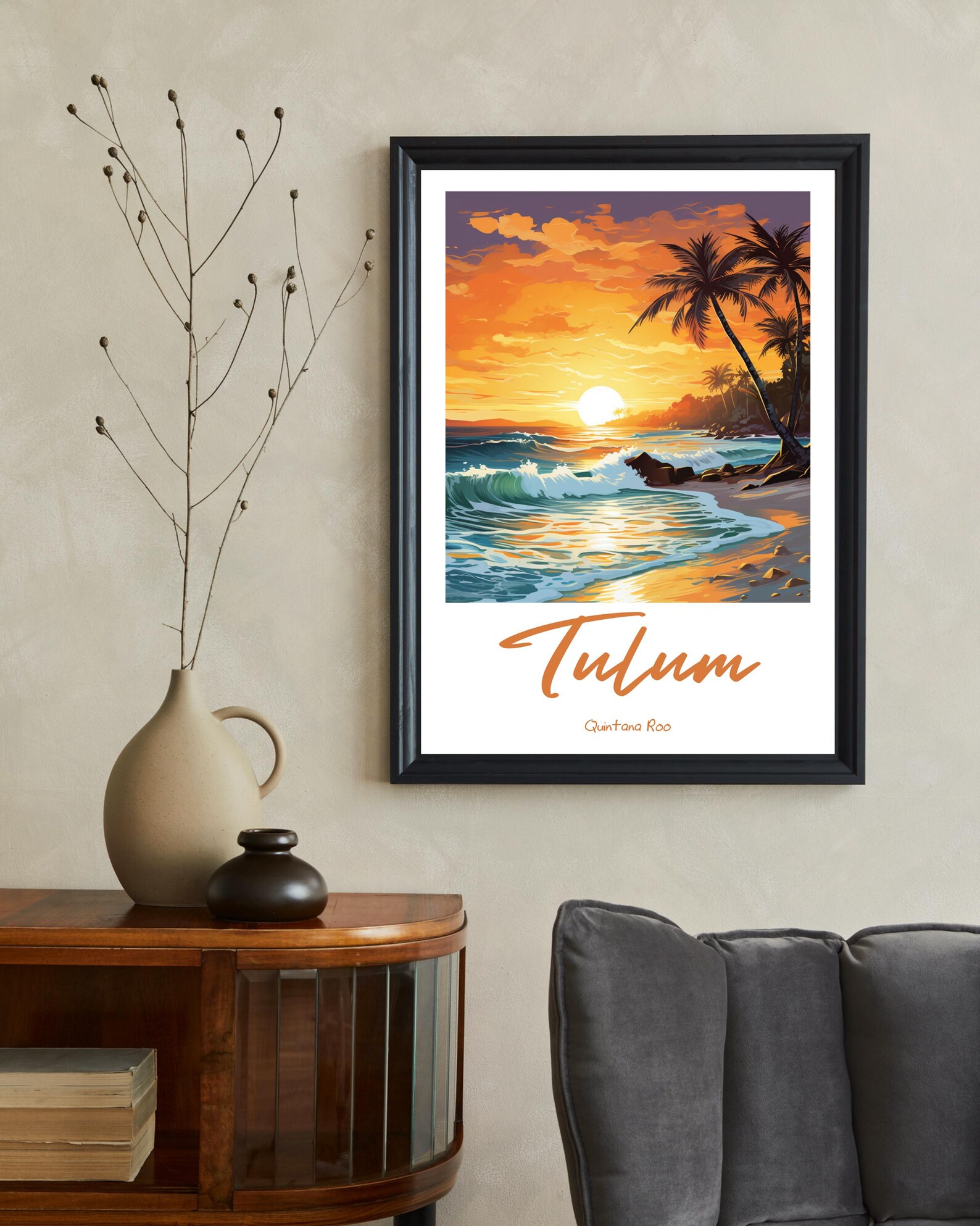 Tulum Poster, Tulum Travel Print, Tulum Wall Hanging Home Decoration ...