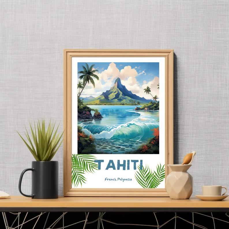 Tahiti Poster, Tahiti France Art Print, French Tahiti Polynesia, Tahiti ...