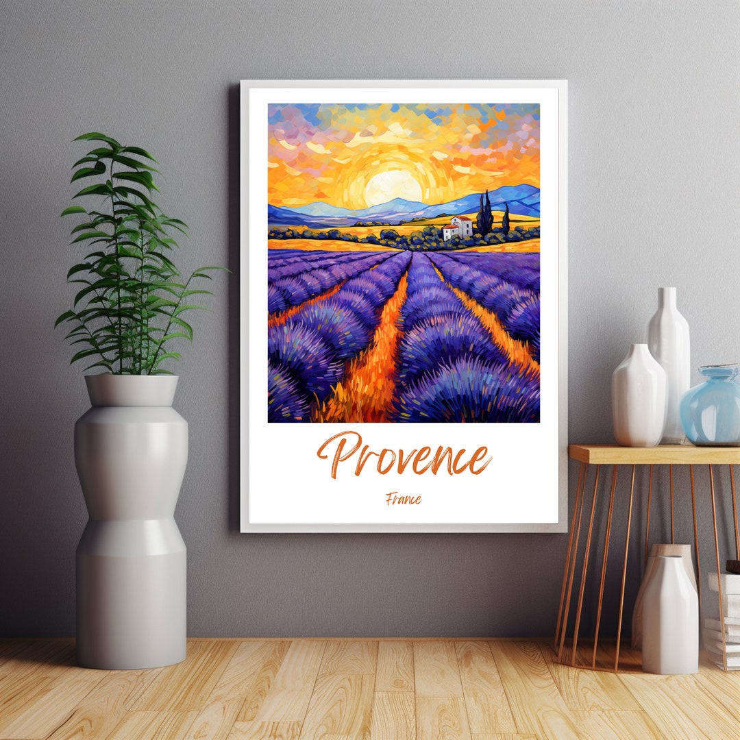 Provence Poster, Provence Traditional Travel Print France, Provence ...