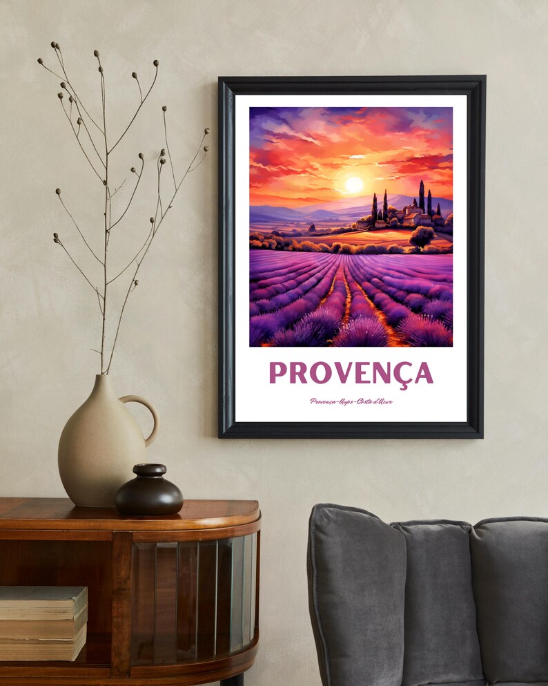 Provence Poster, Provence Traditional Travel Print - France, Provence ...