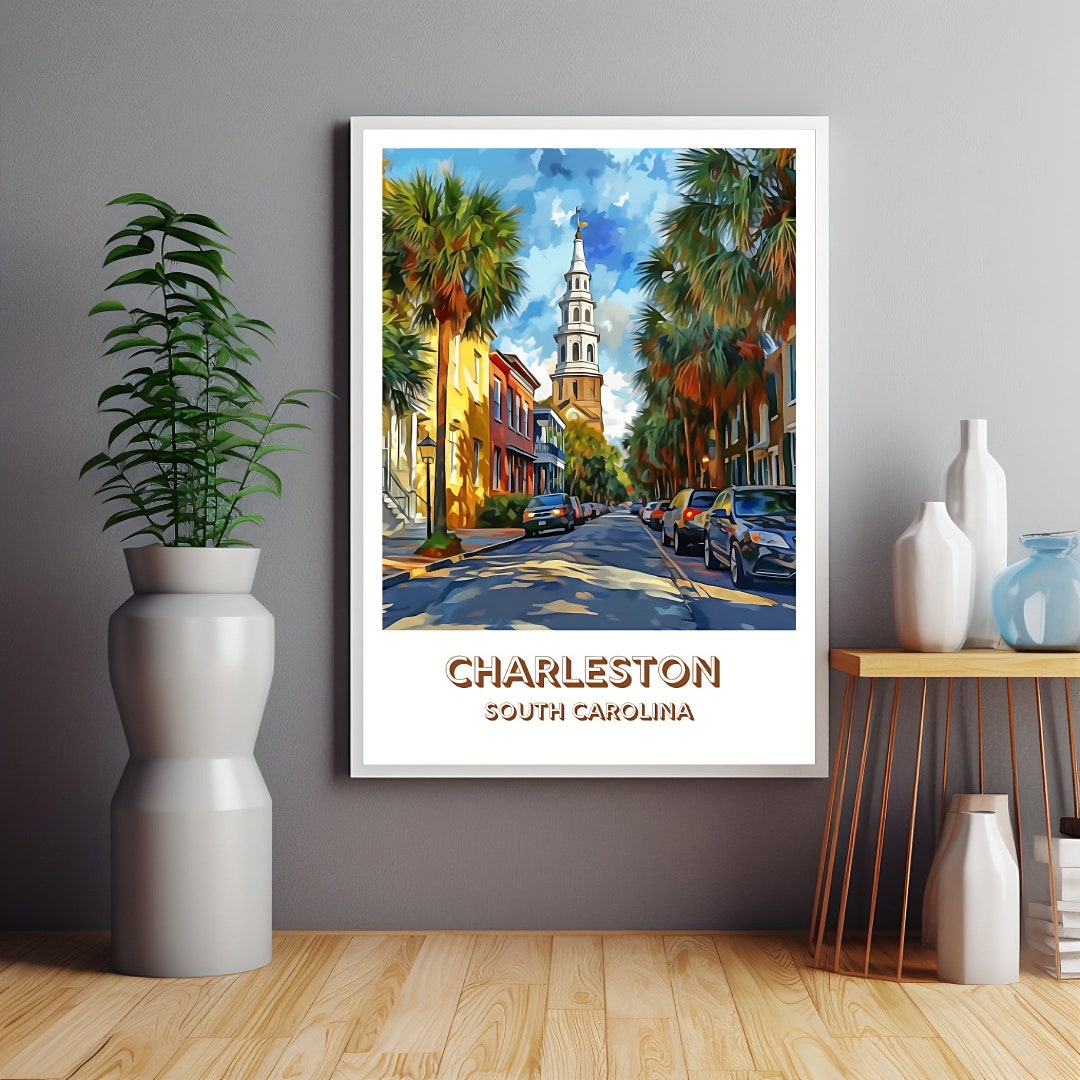 Charleston South Carolina Poster, South Carolina Travel Poster ...