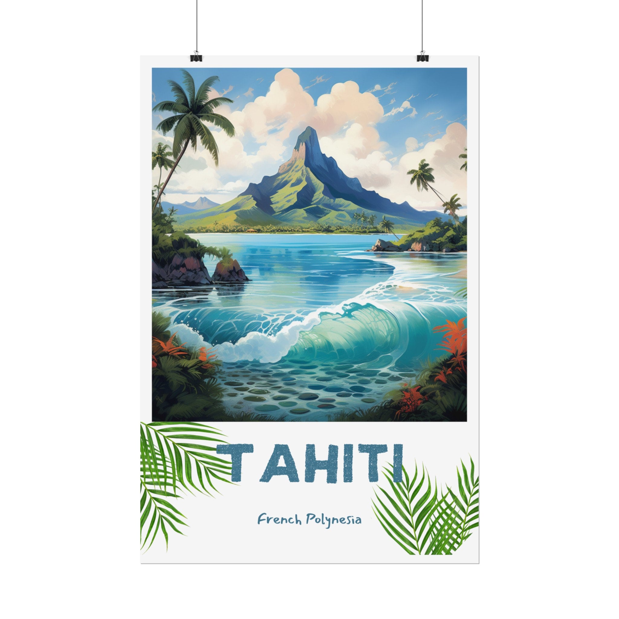 Tahiti Poster, Tahiti France Art Print, French Tahiti Polynesia, Tahiti ...