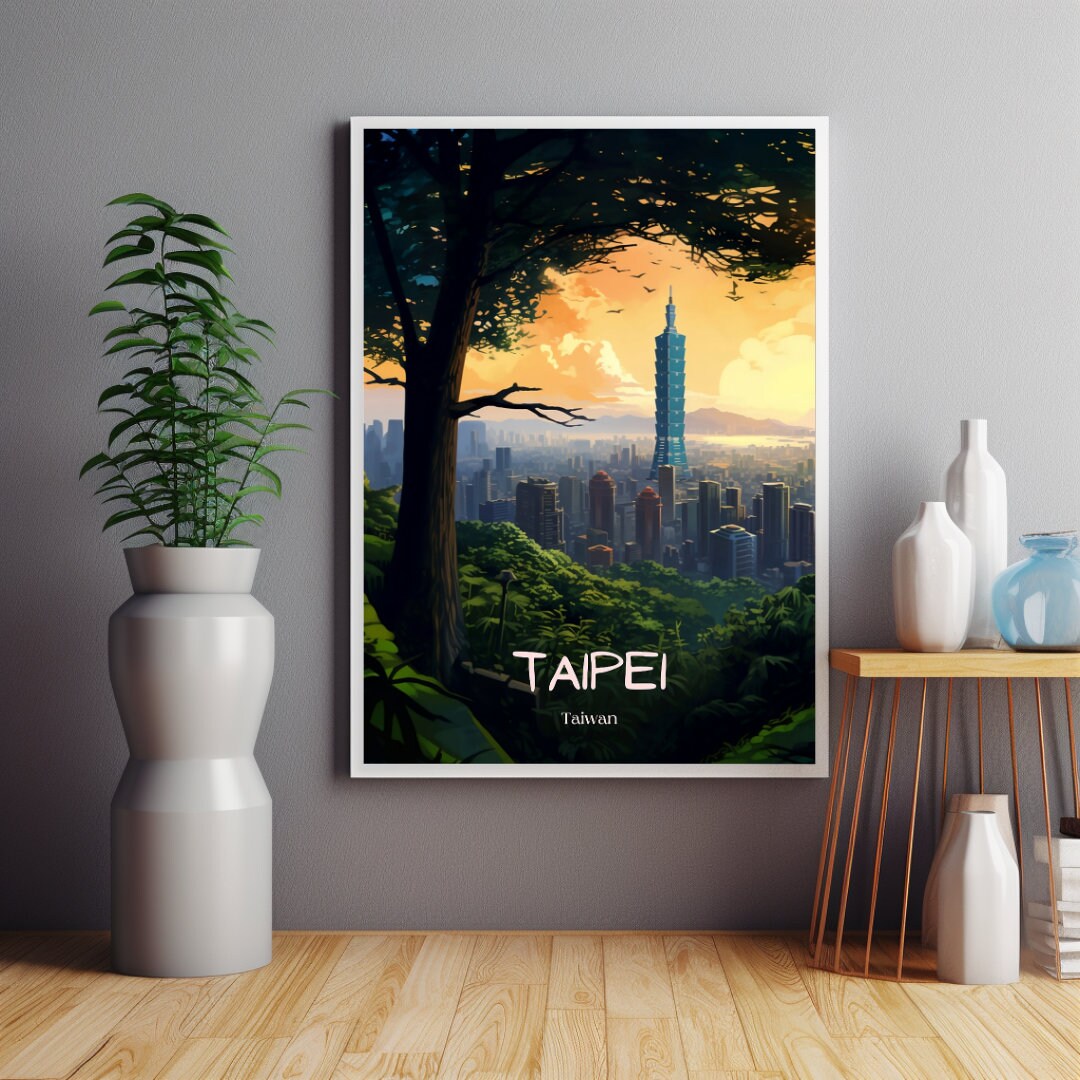 Taipei Poster, Taipei Print, Taiwan Poster, Taipei Travel Print, Taipei ...