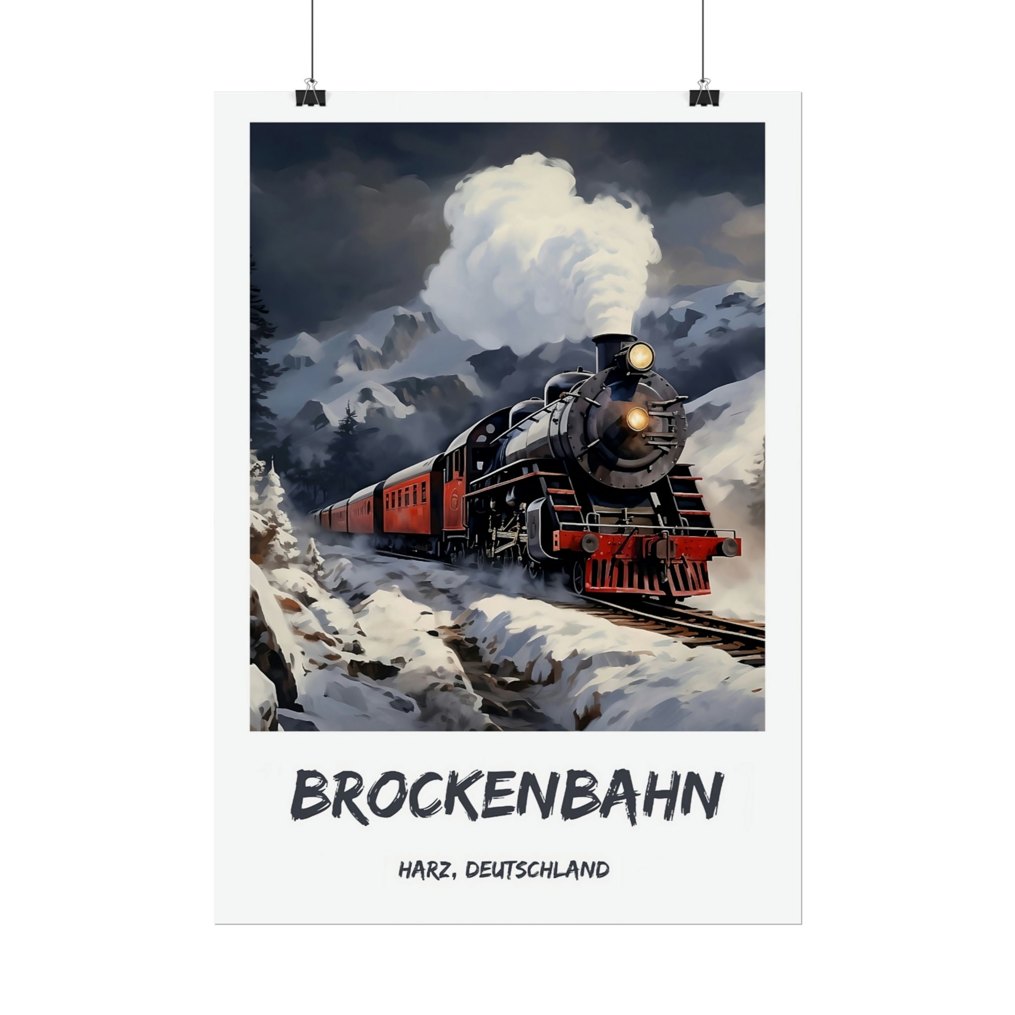 Brockenbahn Poster, Brocken Railway Print, German Train Art,germany ...