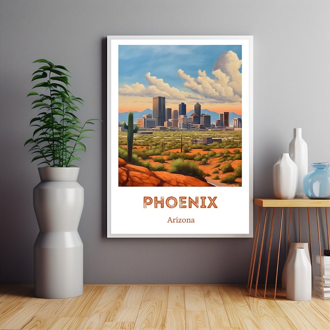 Phoenix Arizona Poster, Phoenix Arizona Travel Print, Phoenix Wall Art ...