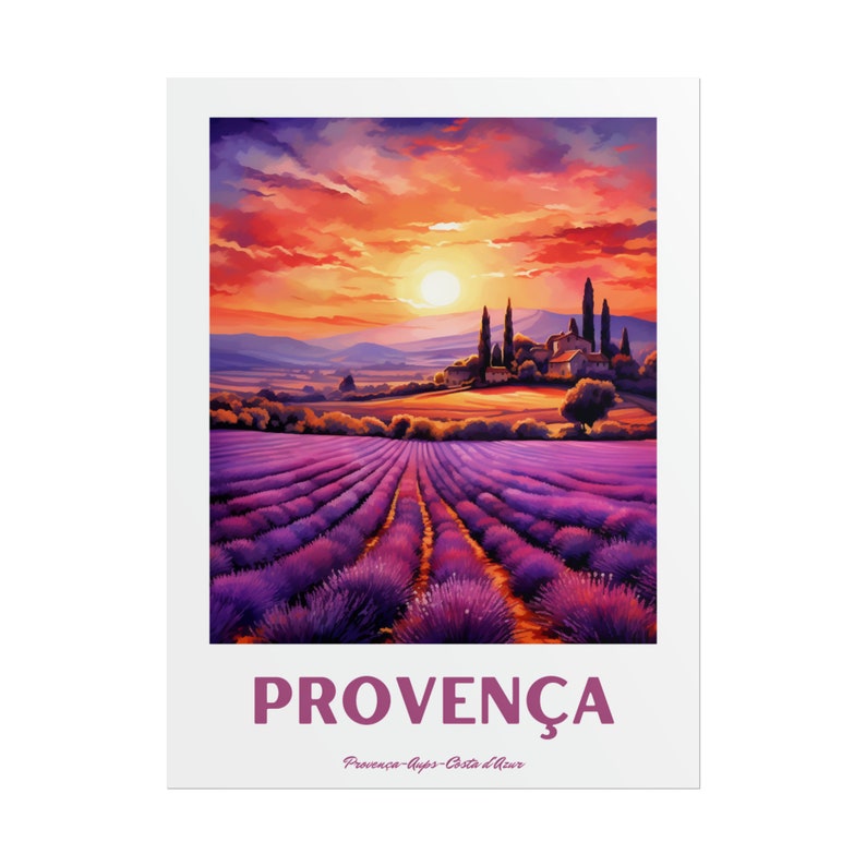 Provence Poster, Provence Traditional Travel Print - France, Provence ...