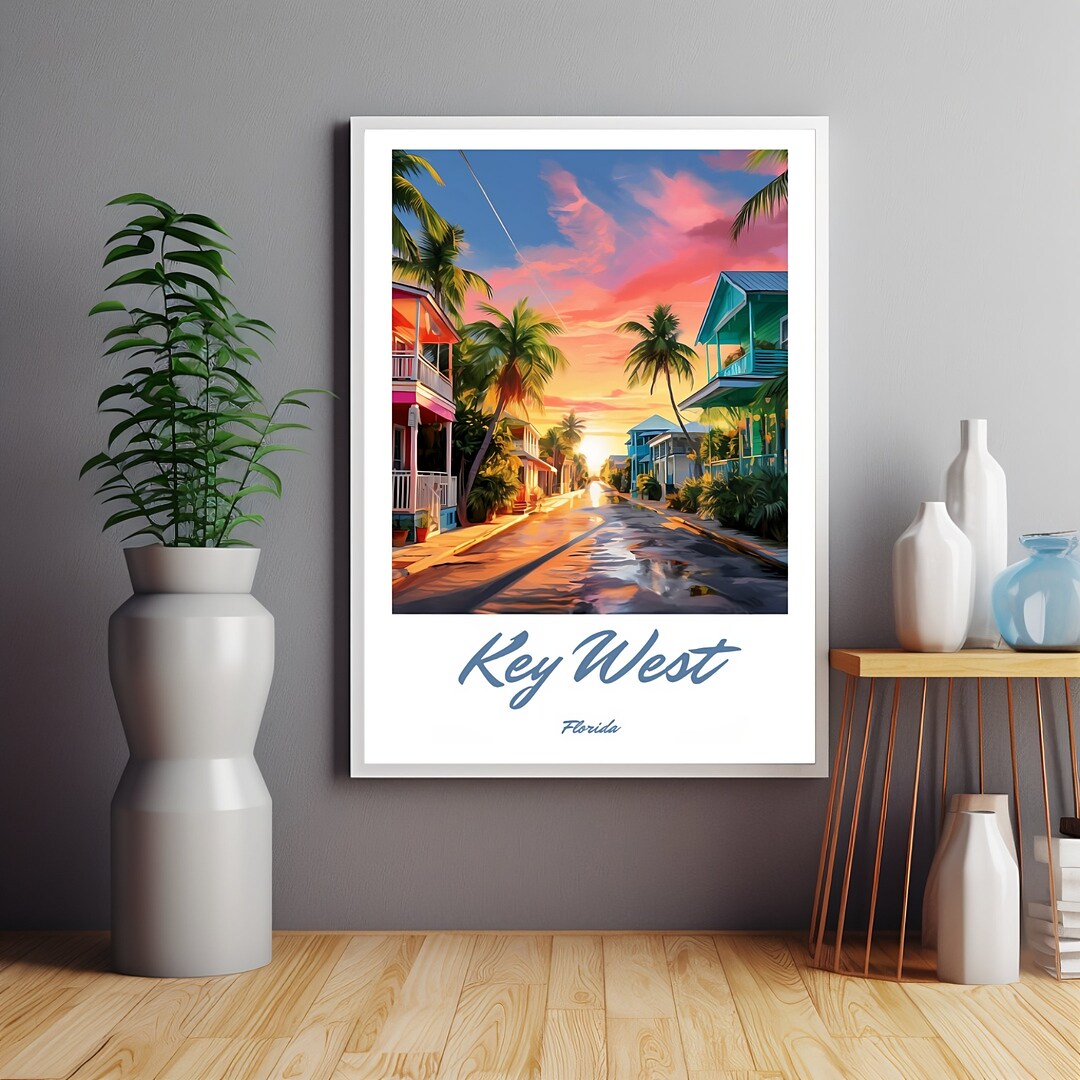 Key West Poster, Florida Poster, Key West Print, Key West Souvenir, Key West Art, Florida Travel ...
