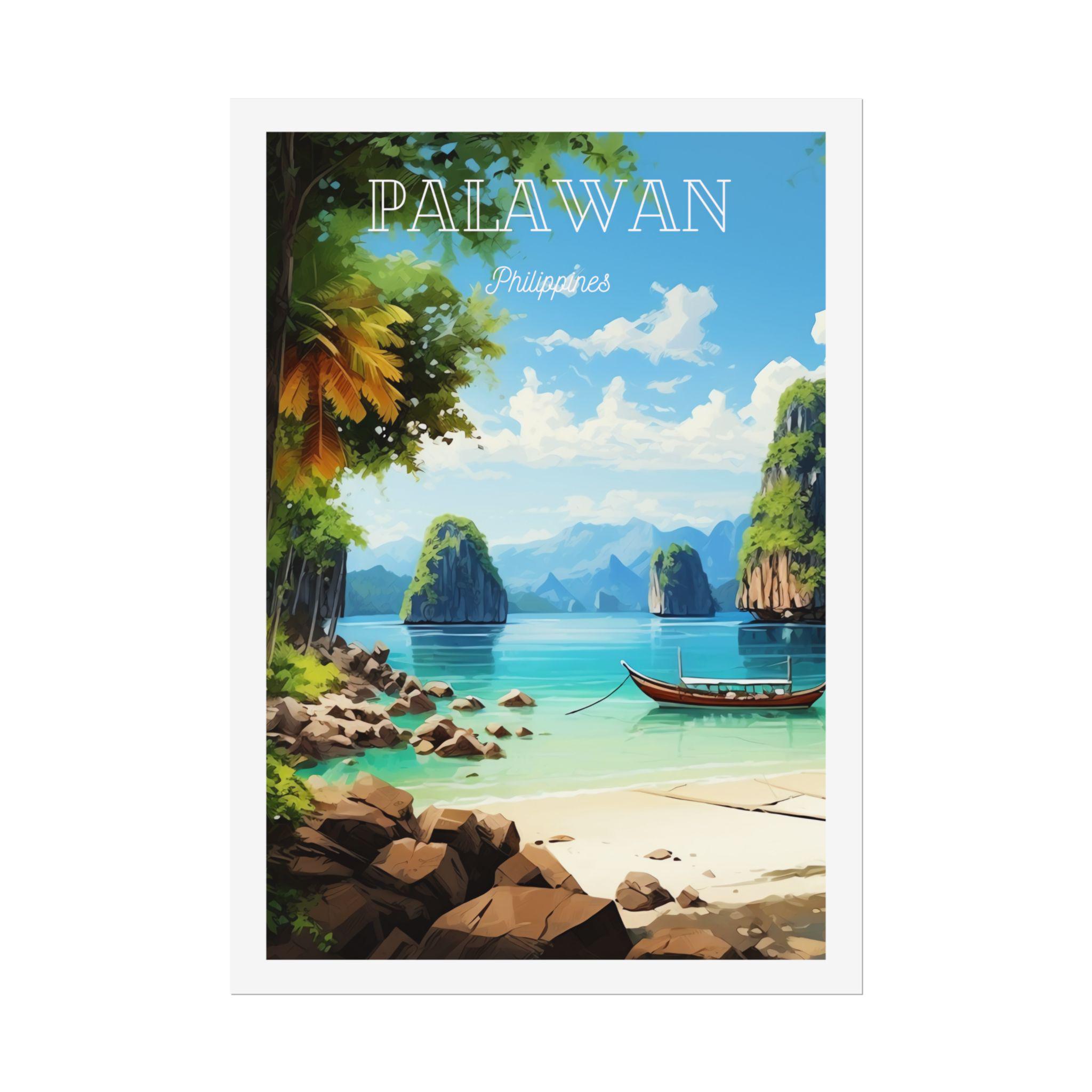 Palawan Poster, Palawan Wall Art, Palawan Travel Print, Housewarming ...