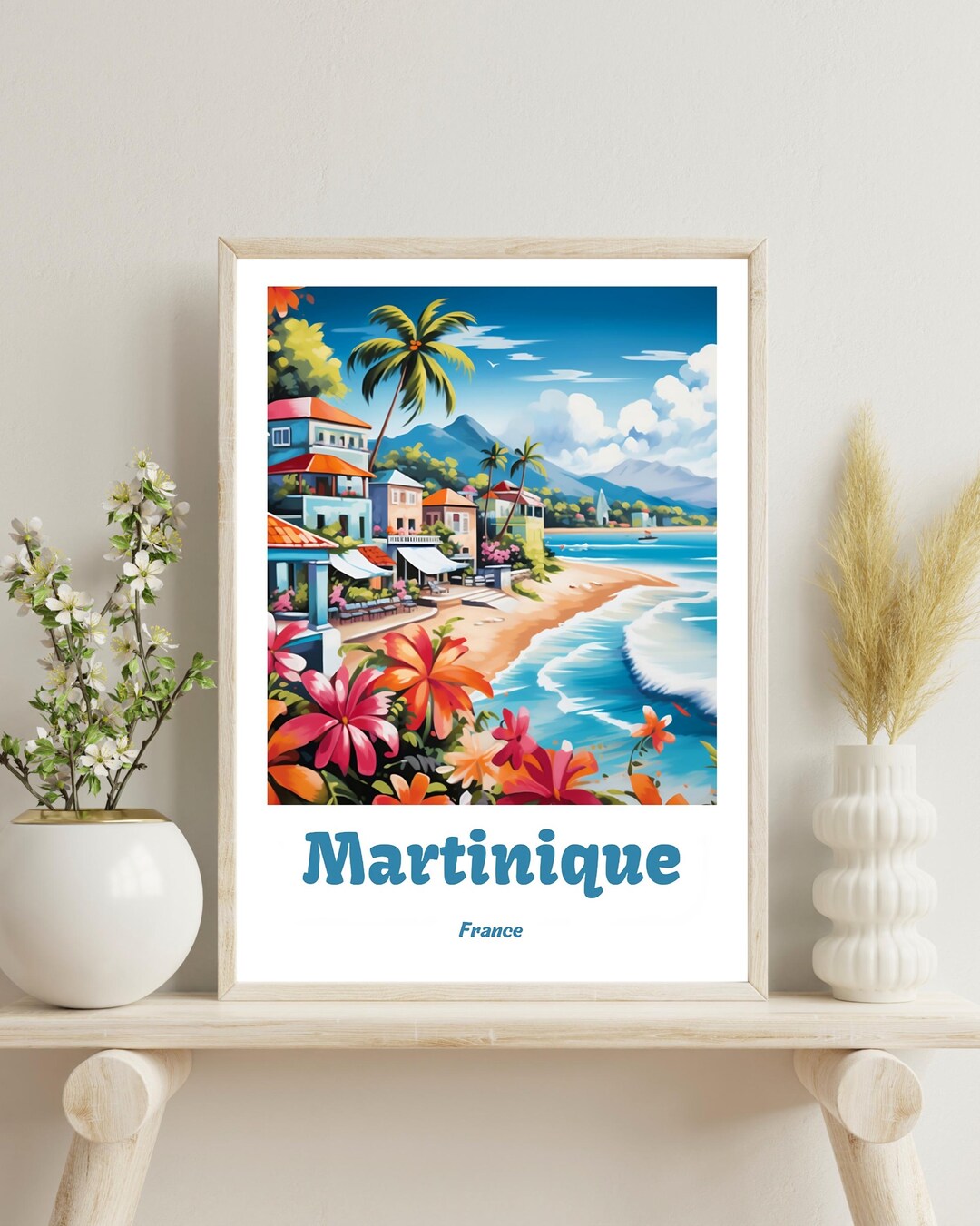Martinique Poster, Martinique Travel Print, Caribbean Travel Print ...