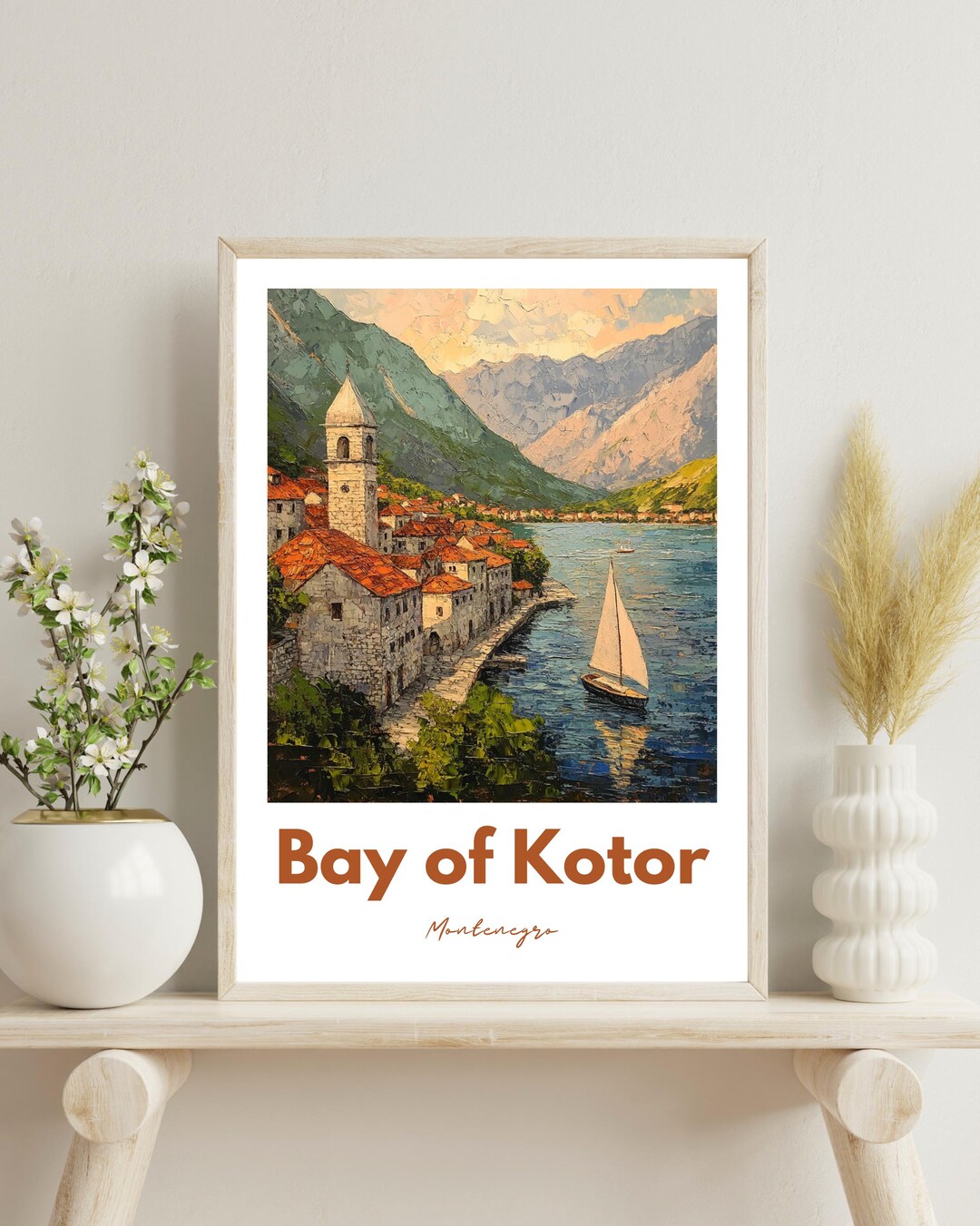 Kotor Montenegro Poster, Kotor Travel Print, Kotor Wall Art, Bay of ...