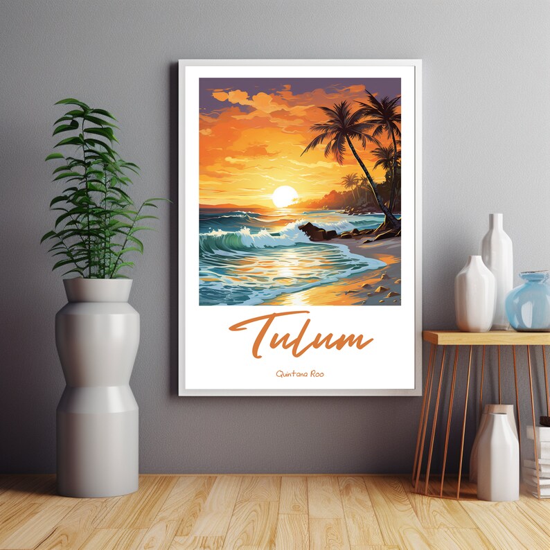 Tulum Poster, Tulum Travel Print, Tulum Wall Hanging Home Decoration ...
