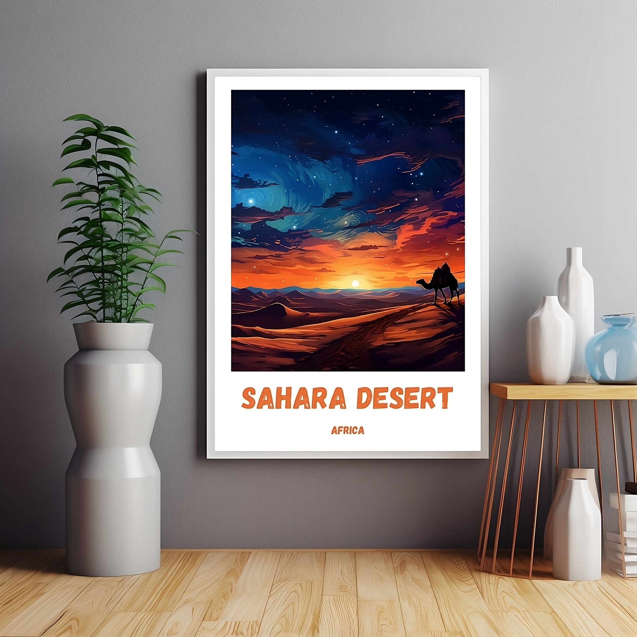 Sahara Desert Poster Desert Wall Art Sahara Desert - Etsy