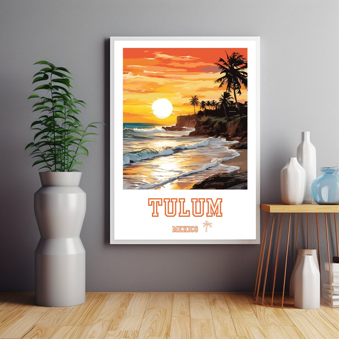 Tulum Poster, Tulum Travel Print, Tulum Wall Hanging Home Decoration ...