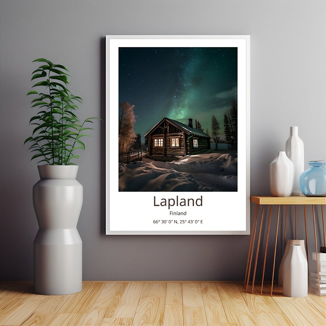 Lapland Poster, Lapland Print, Home Gift, Lapland Artwork Décor ...
