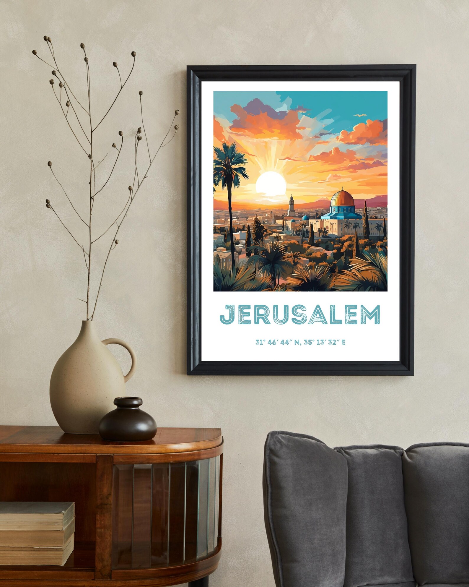 Jerusalem Poster, Jerusalem Wall Art, Jerusalem Print, Israel Travel ...